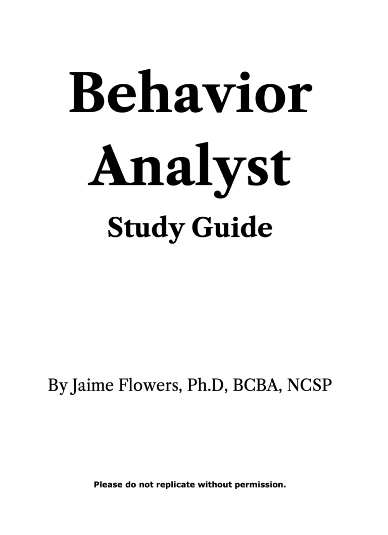 BCBA Exam Prep: Behavior Analyst Study Guide | ABA Study Guide